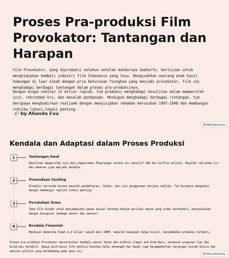 Proses Pra Produksi Film Provokator Tantangan Dan Harapan | PDF