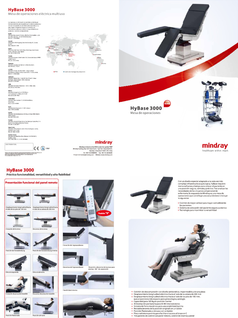 Mesa de Cirugia Hybase 3000 Mindray | PDF