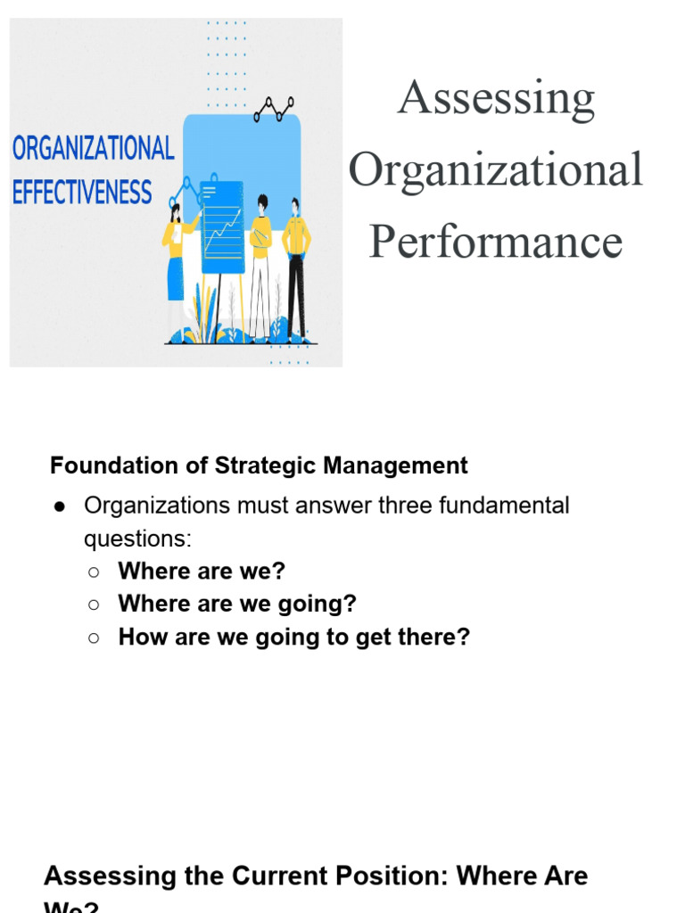 Assessing Organizational Performance | PDF