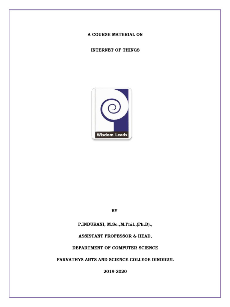 IoT PI | PDF | Internet Of Things | Control Flow