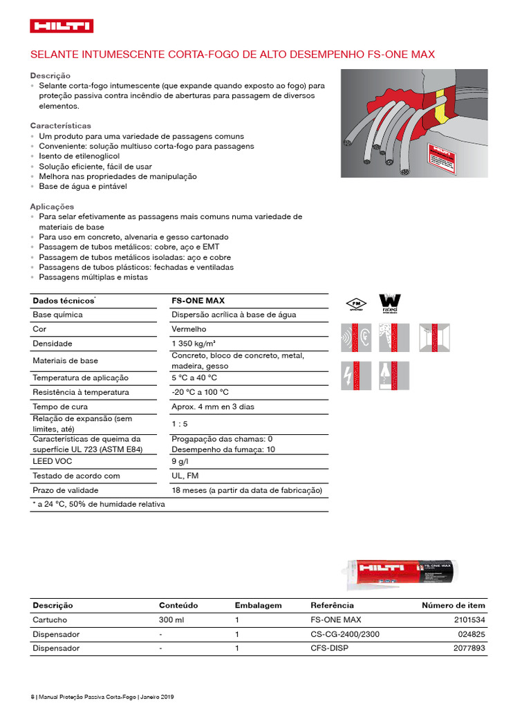 Informacao Tecnica Do Selante Intumescente FS ONE MAX Informacao ...