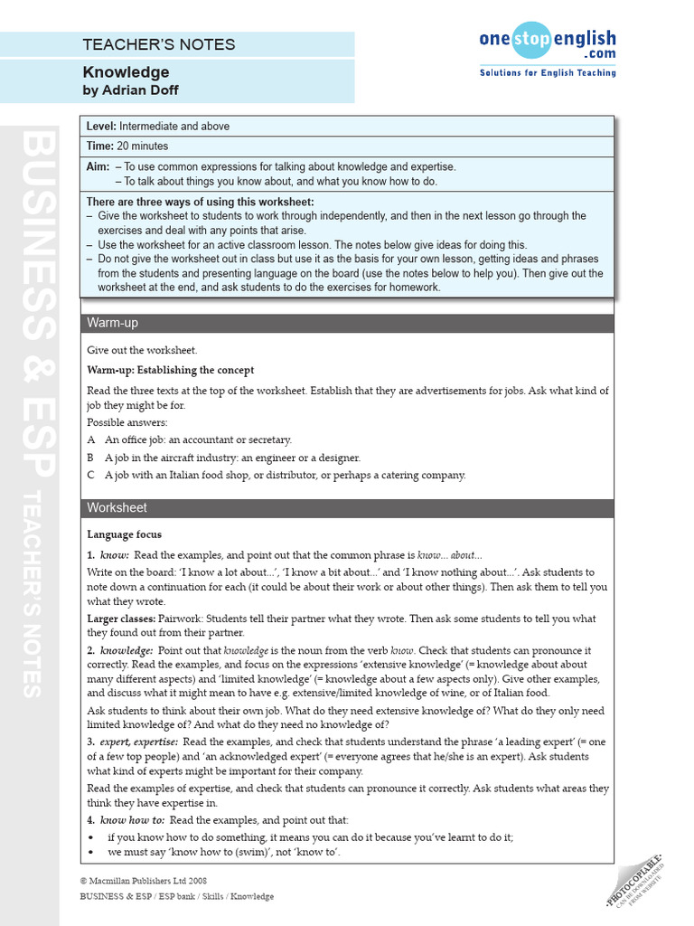 Knowledge | PDF | Expert | Procedural Knowledge