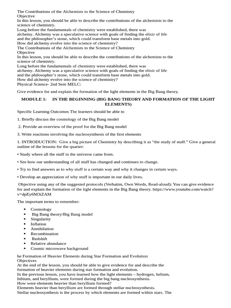 The Contributions of The Alchemists To The Science of Chemistry | PDF ...