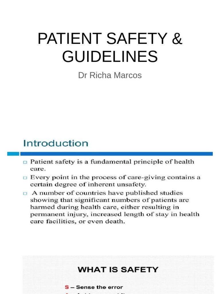 PATIENT-SAFETY-GUIDELINES | PDF
