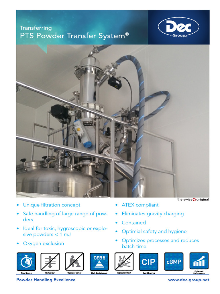 DEC Group PTS Powder Transfer System | PDF