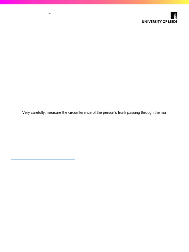 Waist Circumference Measurement Guide | PDF
