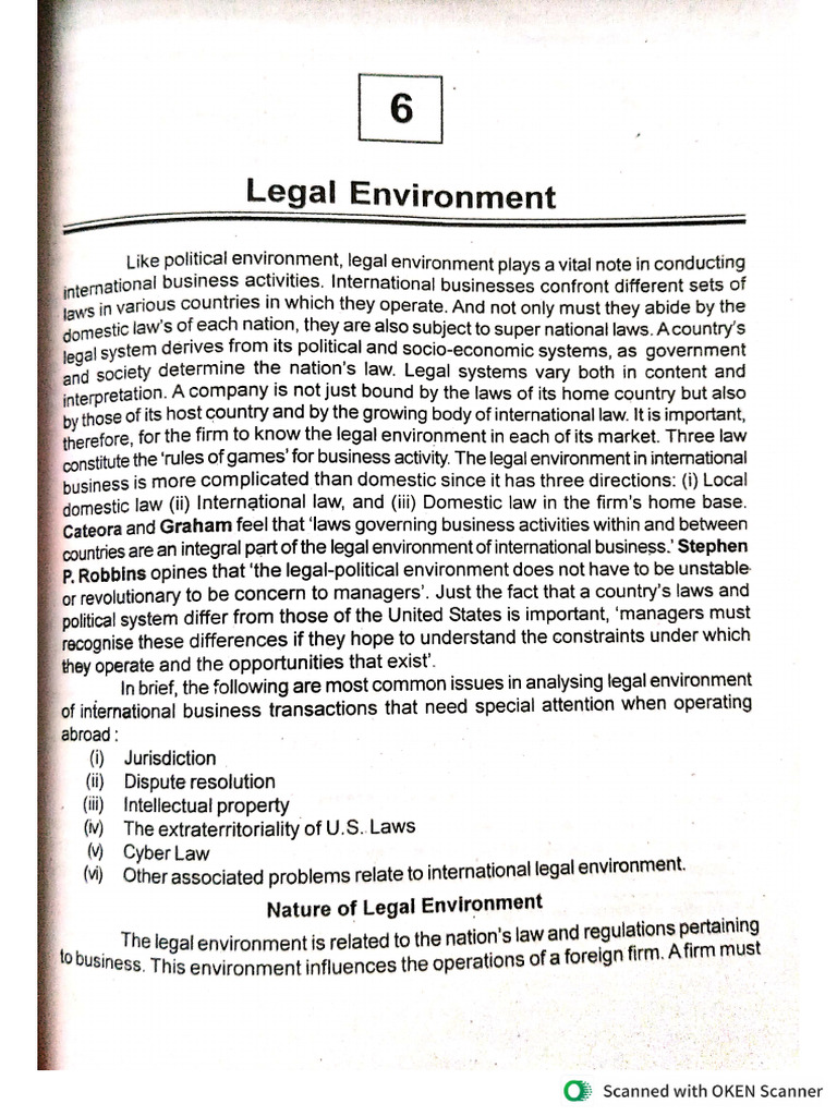Legal Environment IB | PDF