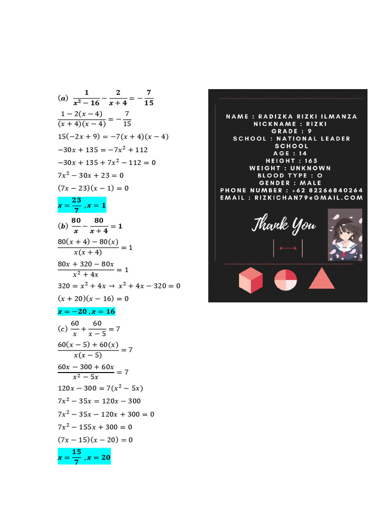 Rizki Algebra Module 2.2 | PDF