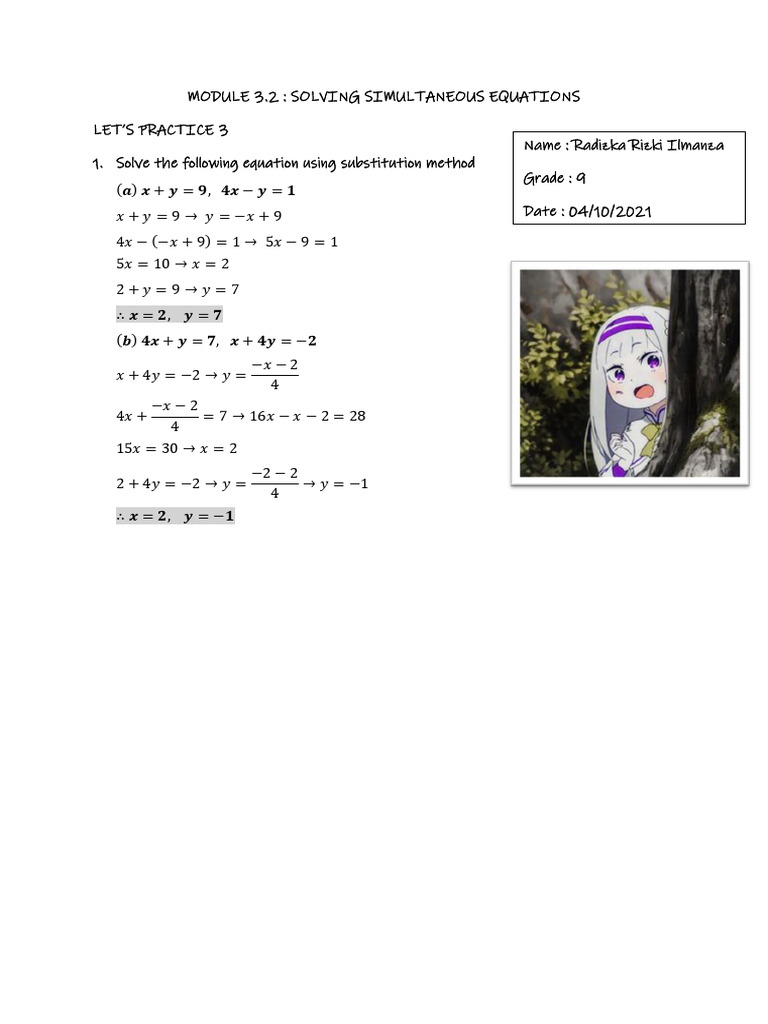 Rizki Algebra Module 3.2 | PDF | Teaching Methods & Materials