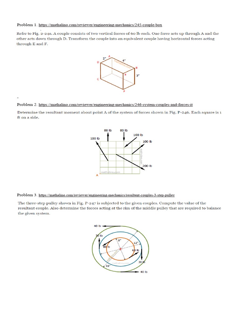 Statics Of Rigid Bodies Couples Pdf