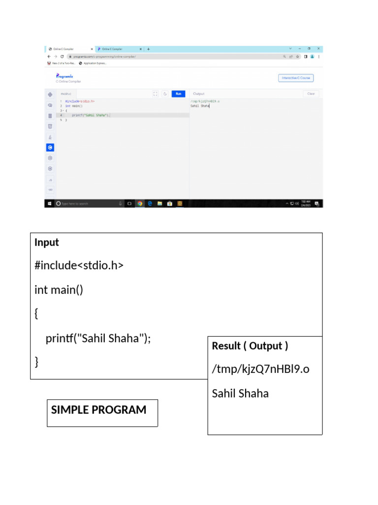 Sahil Shaha C Language | PDF