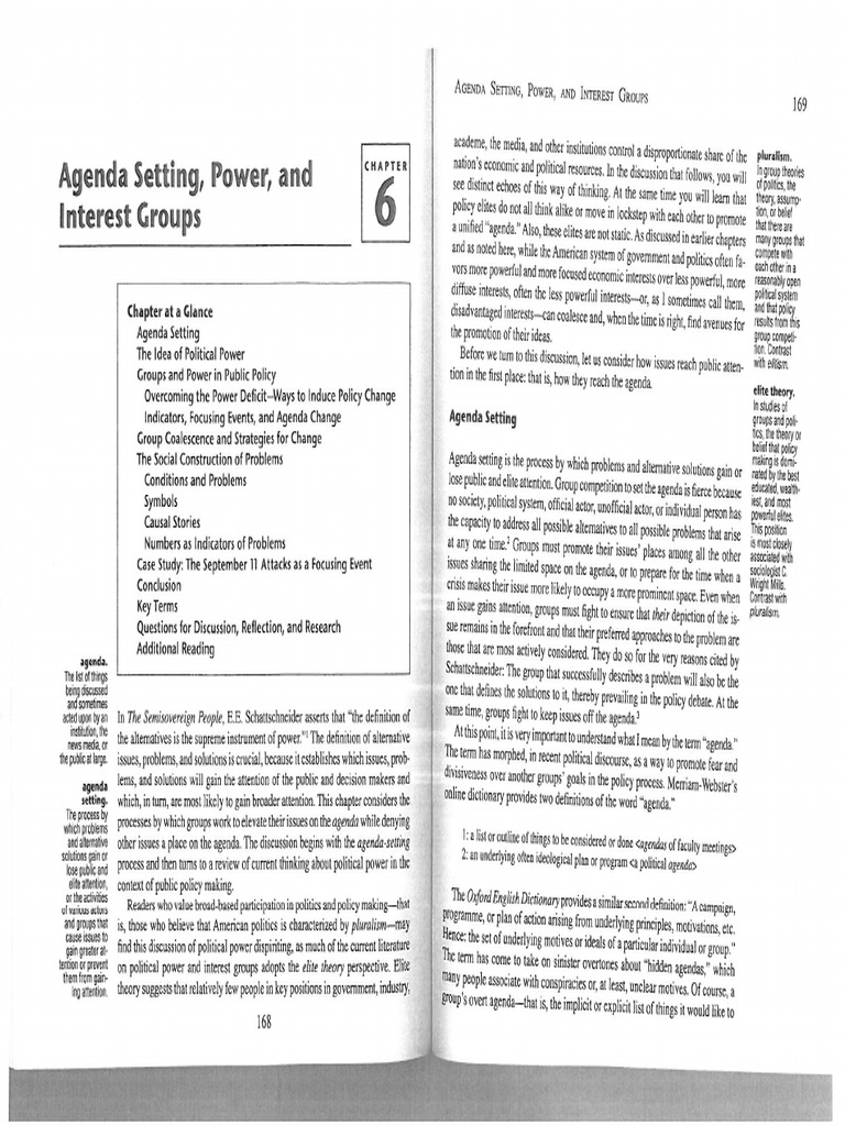 Birkland-Agenda Setting, Power, and Interest Group, Ch6 | PDF