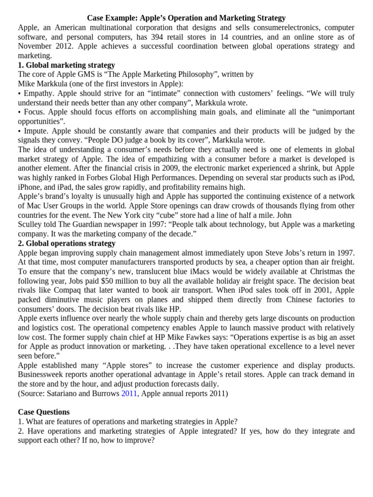Apppe Operate Marketing Strategy | PDF | Apple Inc. | Marketing