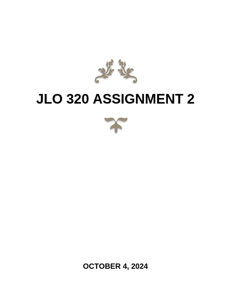 JLO 320 Assignment 2 | PDF | Employment | Lawyer