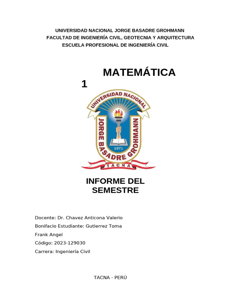Informe Mate | PDF | Número complejo | Matriz (Matemáticas)