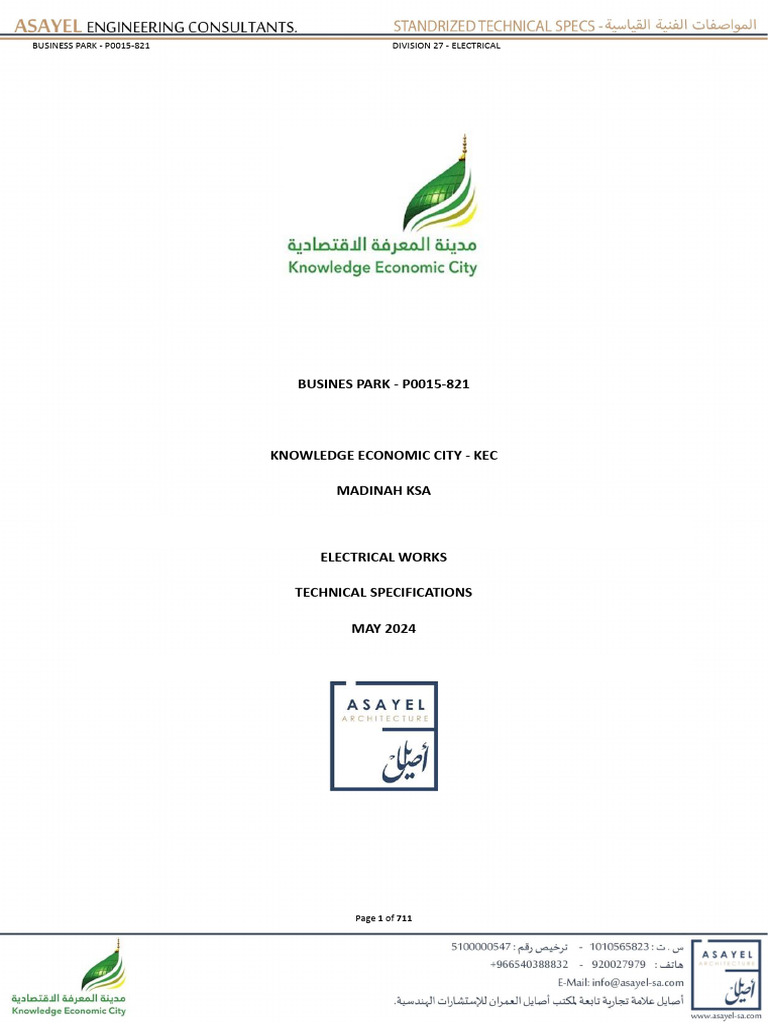 Electrical Technical Specifications - Docx-1 | PDF | Electrical Wiring ...
