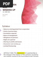 Article 1828-1842 Dissolution and Winding Up | PDF | Partnership ...