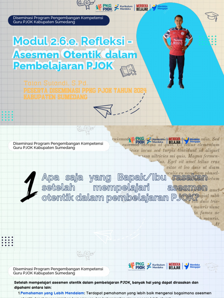 Refleksi Modul 2.6.e PKG PJOK - Tatan Sutandi PDF | PDF