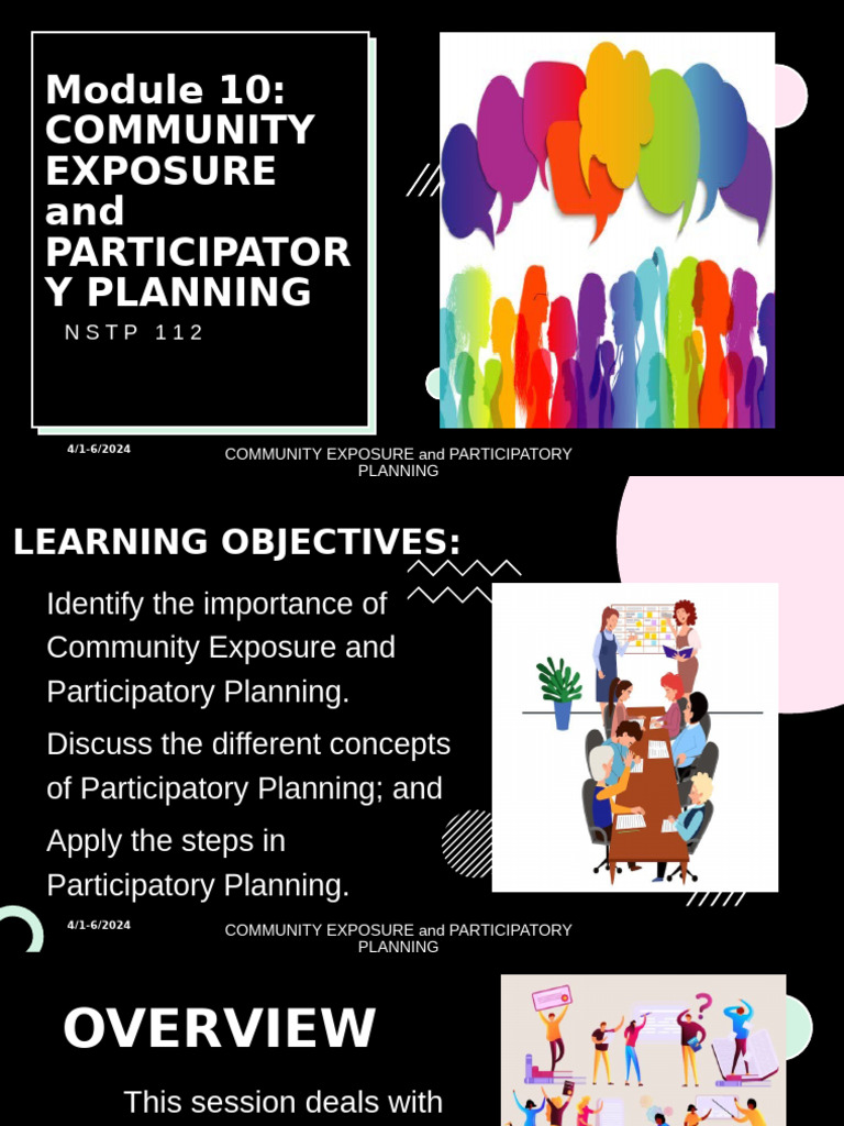 Week 10-Community Exposure Participatory Planning | PDF | Evaluation