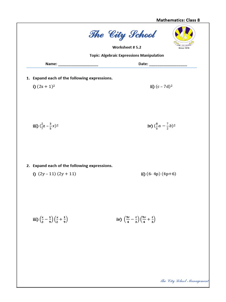 Math 8 Class | PDF