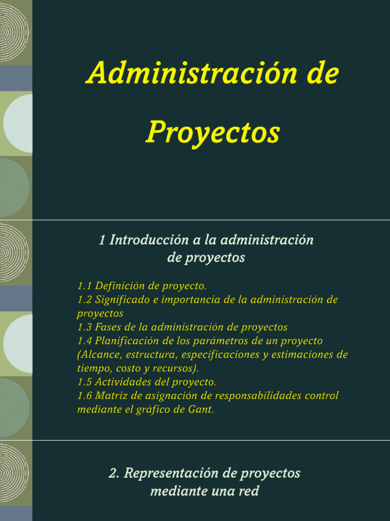 Unidad I Admon Proy | PDF | Presupuesto | Gestión de proyectos