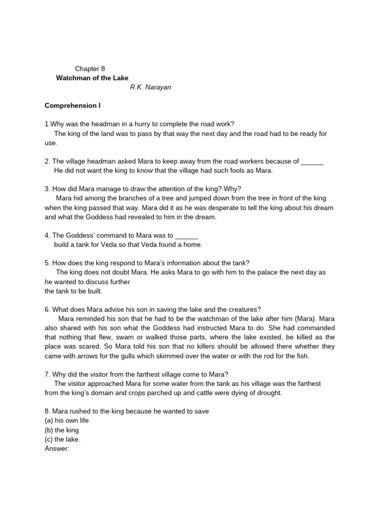 Chapter 8 Watchman of the Lake | PDF