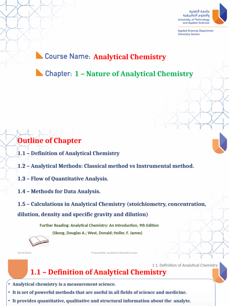 Overview of Analytical Chemistry Methods | PDF | Parts Per Notation ...