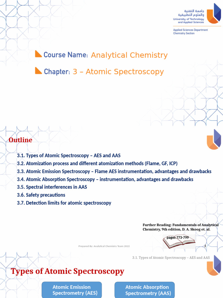 CH3 Atomic Spectroscopy | PDF | Atomic Absorption Spectroscopy ...