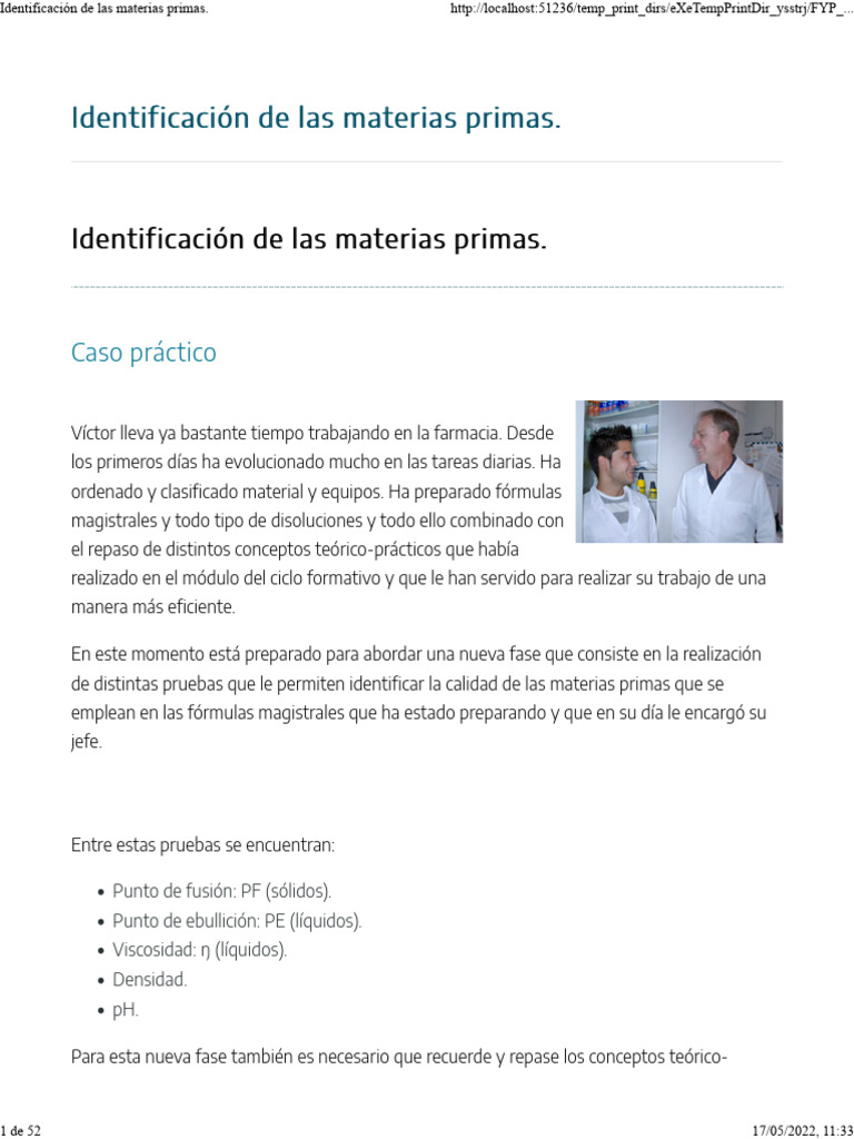 Identificación de Las Materias Primas Tema 06 OBL. | PDF | Destilación | Líquidos