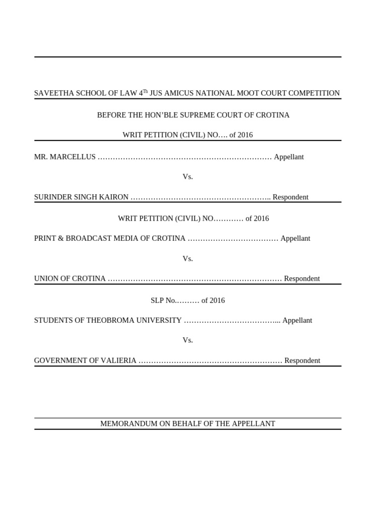 Saveetha School of Law 4th Jus Amicus National Moot Court Competition ...