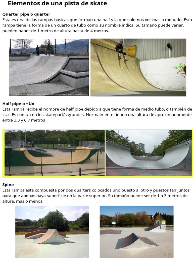 Elementos de Una Pista de Skate | PDF