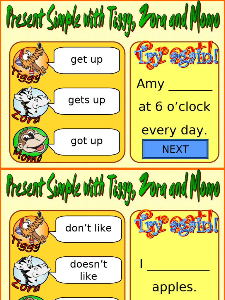 Present Simple Game | PDF