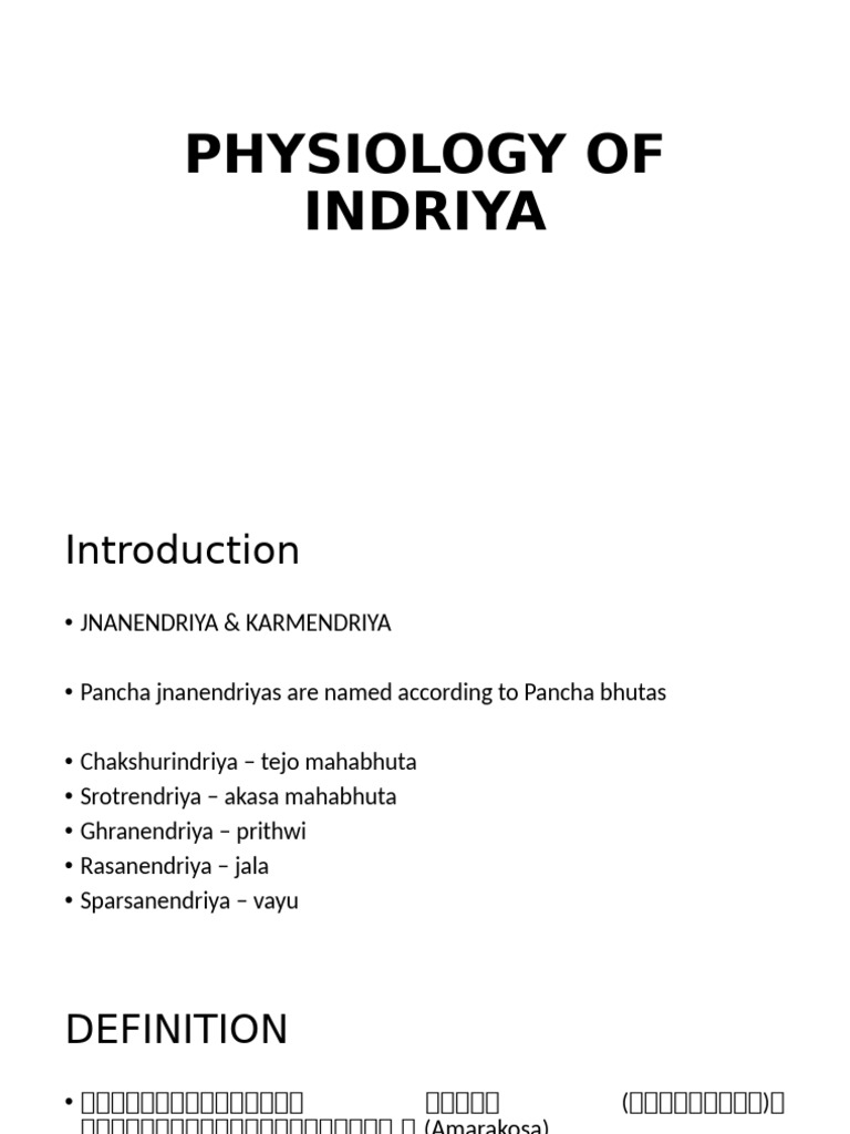 Indriya | PDF | Senses | Perception
