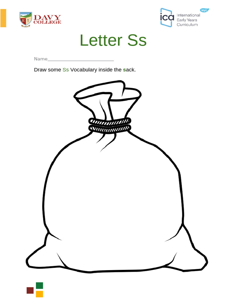 Letter S Vocabulary | PDF