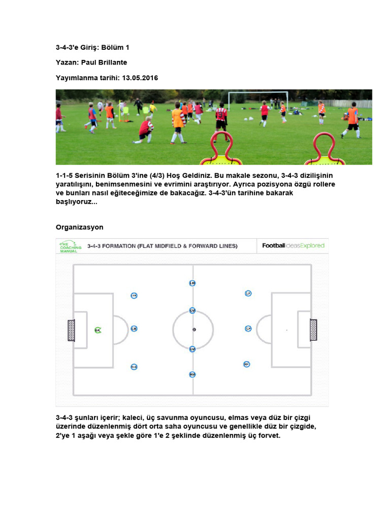 1-3-4-3'ün Evrimi, WM Oluşumu, Bielsa A. Bilbao TA Türkçe | PDF