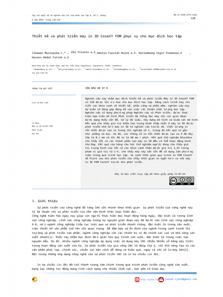 Machine Design and Development of CoreXY FDM 3D PR | PDF