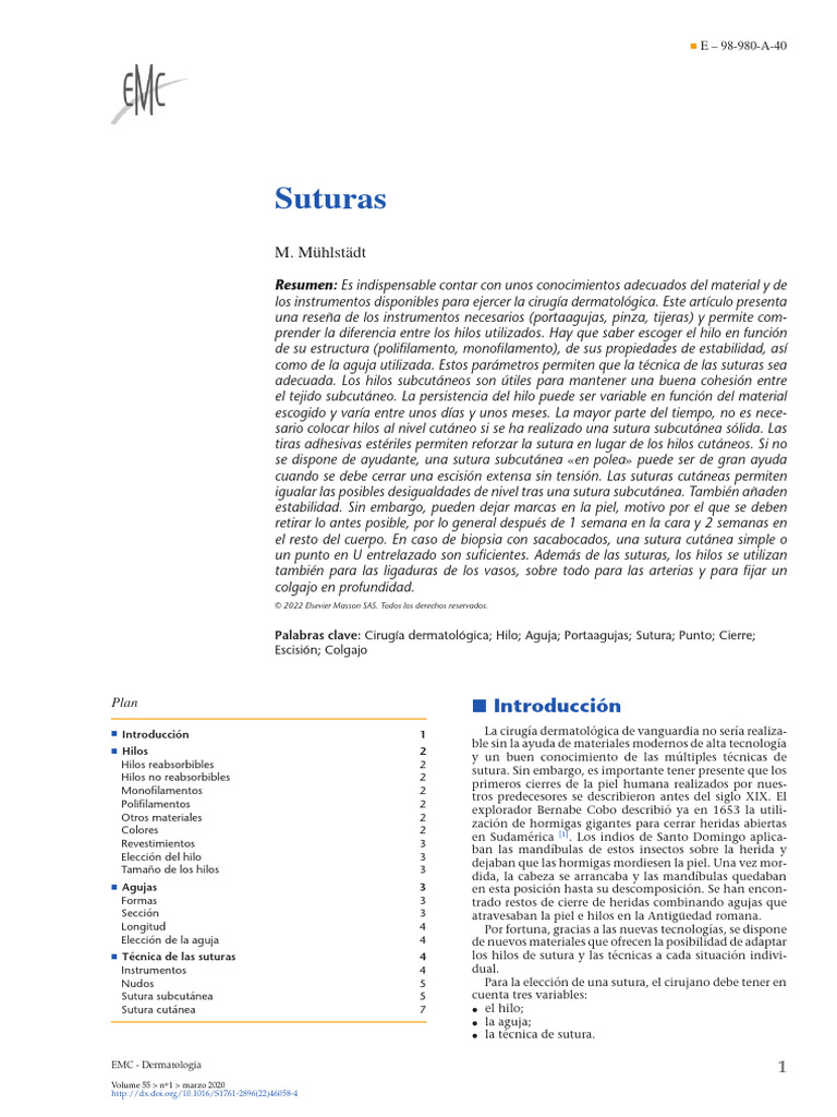 Sutura EMC 2 | PDF | Nudo | Piel