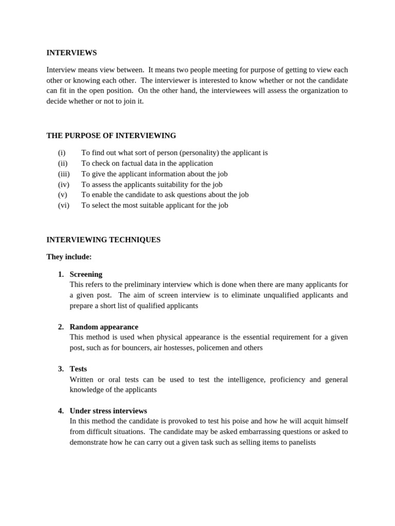 Interviews | PDF | Job Interview | Psychology