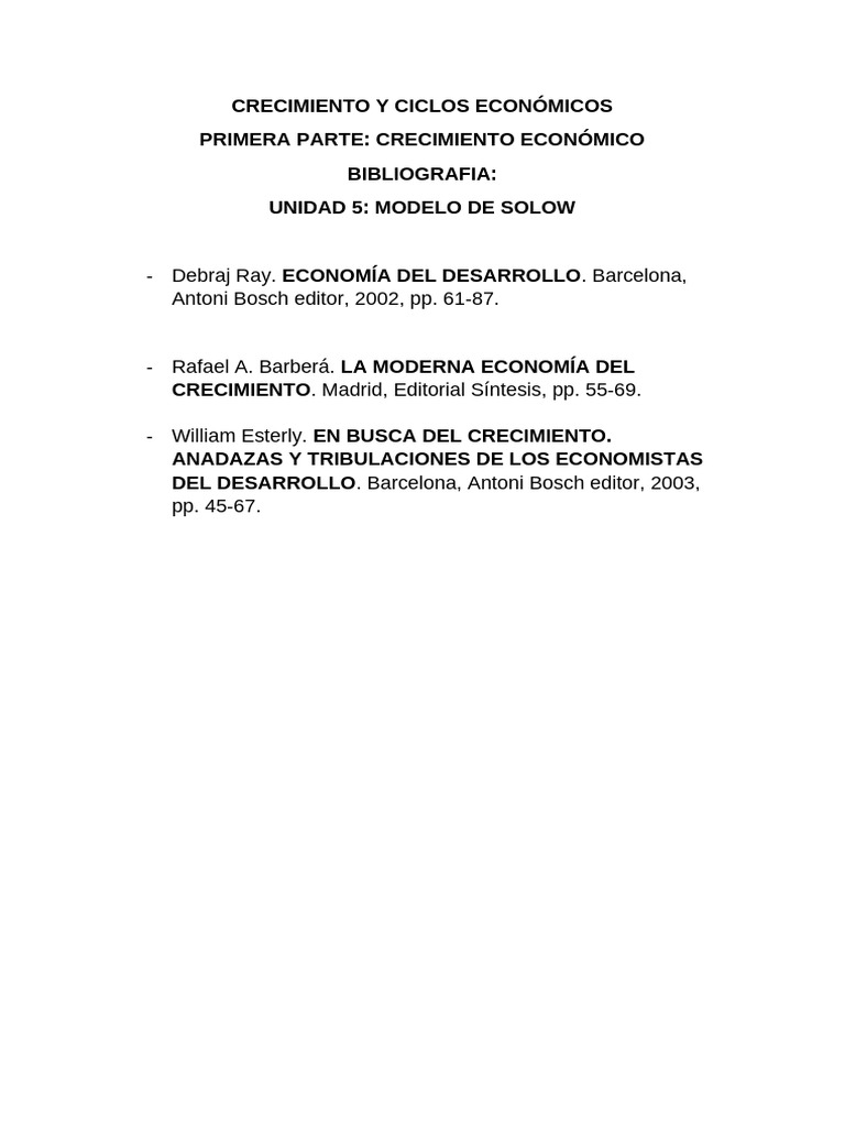 Unidad 5 Modelo Solow II 2024 | PDF