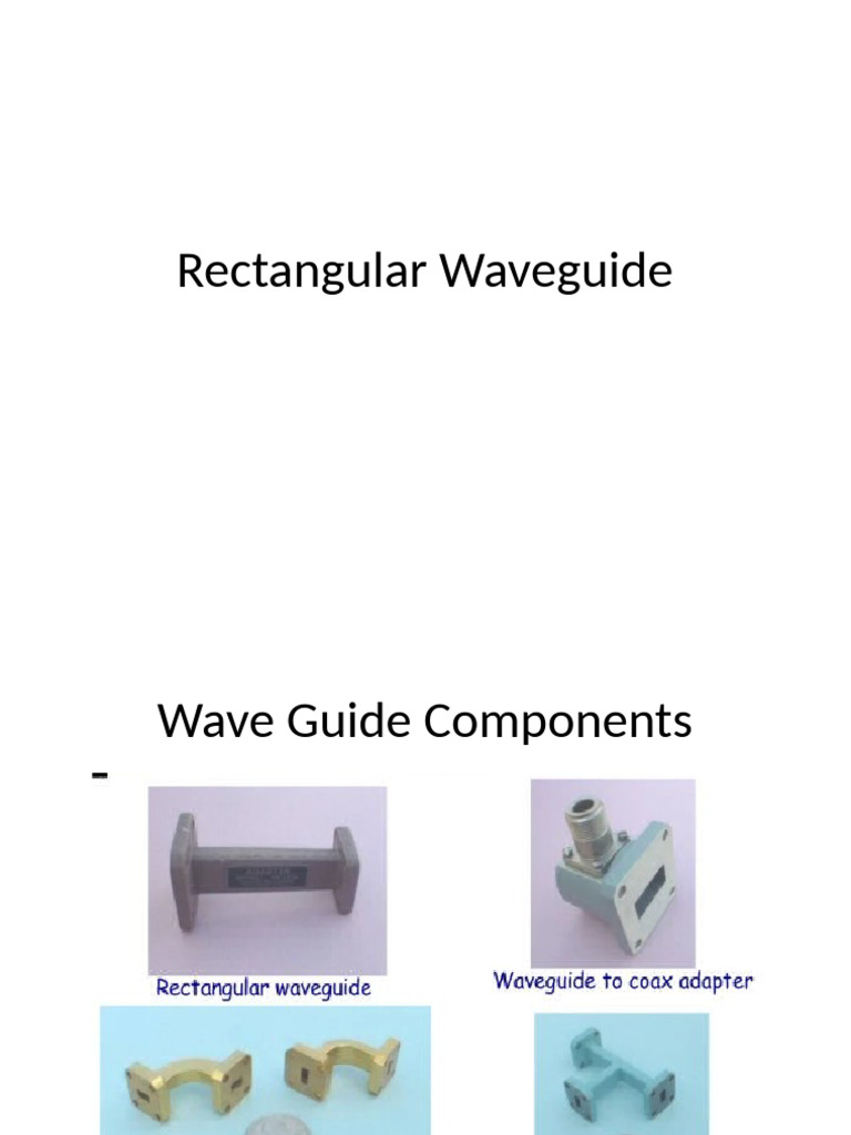 Deepti Gupta Rectangular Waveguide | PDF | Teaching Methods & Materials | Science & Mathematics