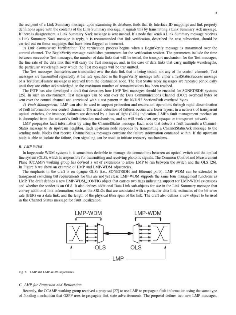 Link Management Protocol Overview | PDF | Information | Transmission ...