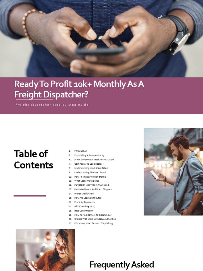 Freight Dispatcher Profit Guide | PDF | Cargo | Factoring (Finance)