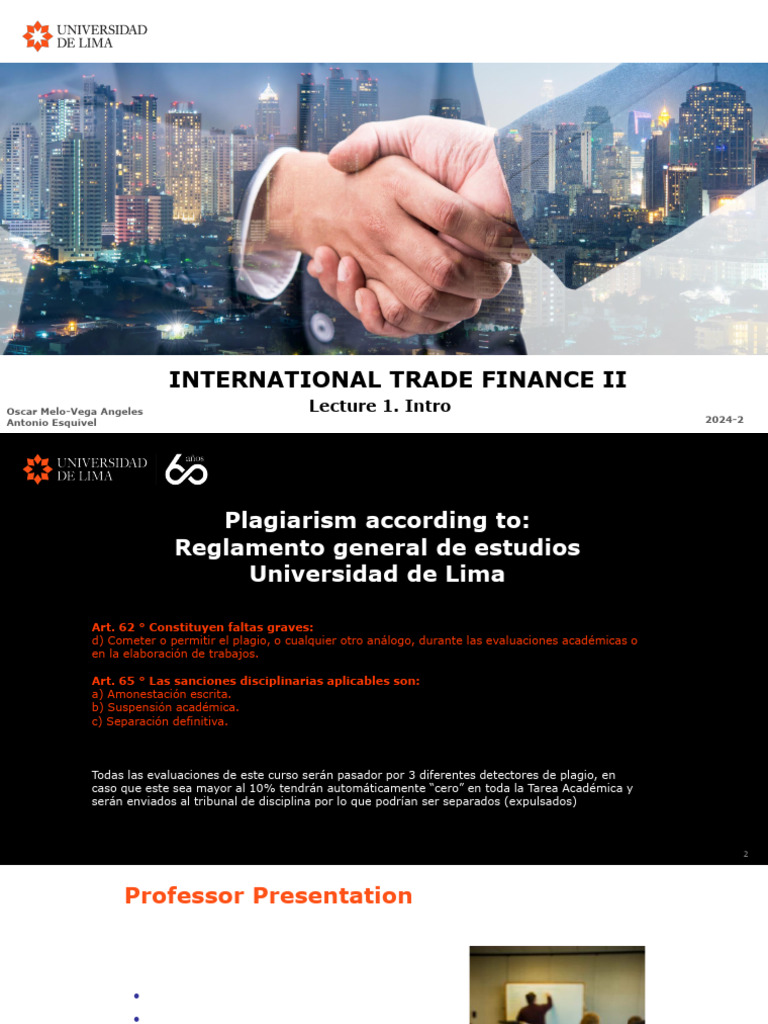 ITF 1 Lecture 1 - Intro 2024-2 | PDF | Negotiable Instrument | Working Capital