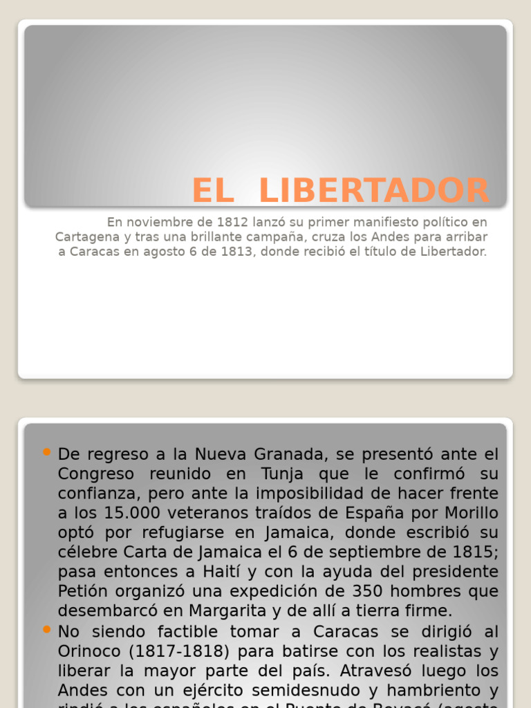 EL LIBERTADOR Presentacion 2 | PDF