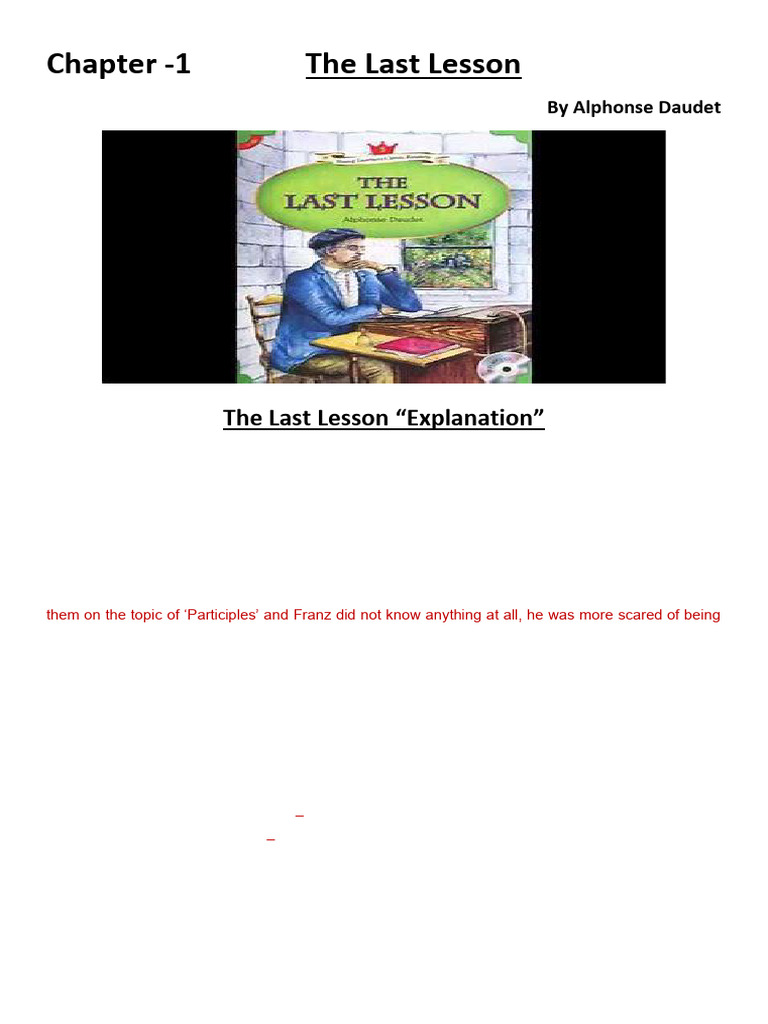 The Last Lesson Part -2 - Jatinder Kaur | PDF