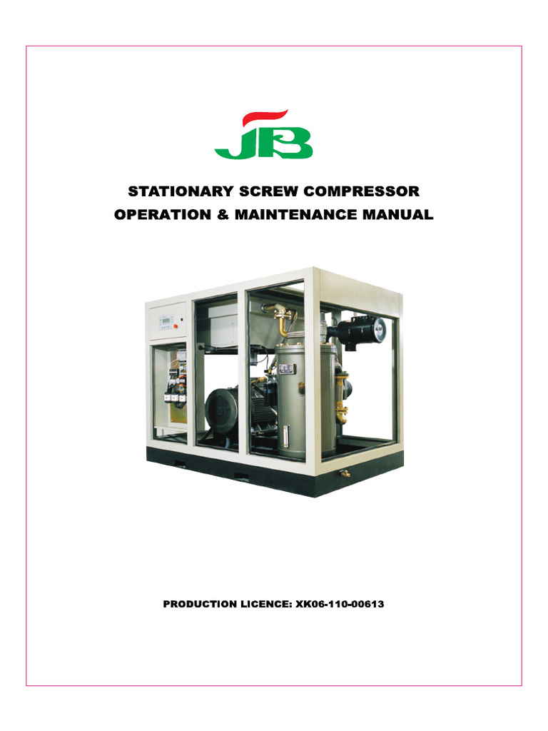Screw Compressor Manual | PDF