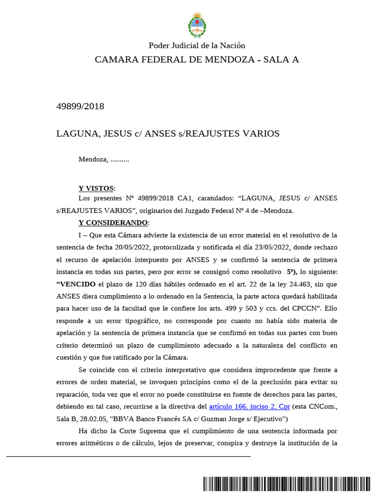 Fallo | PDF | Sentencia (ley) | Apelación