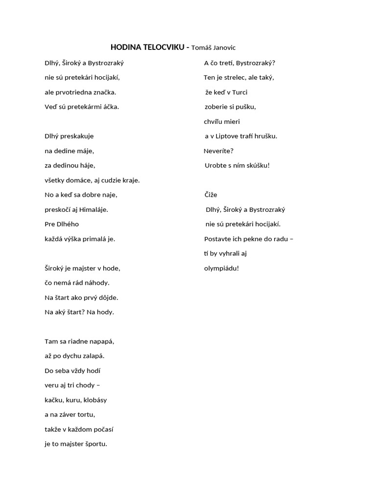 Poezia Na HK - Tomas Janovic | PDF