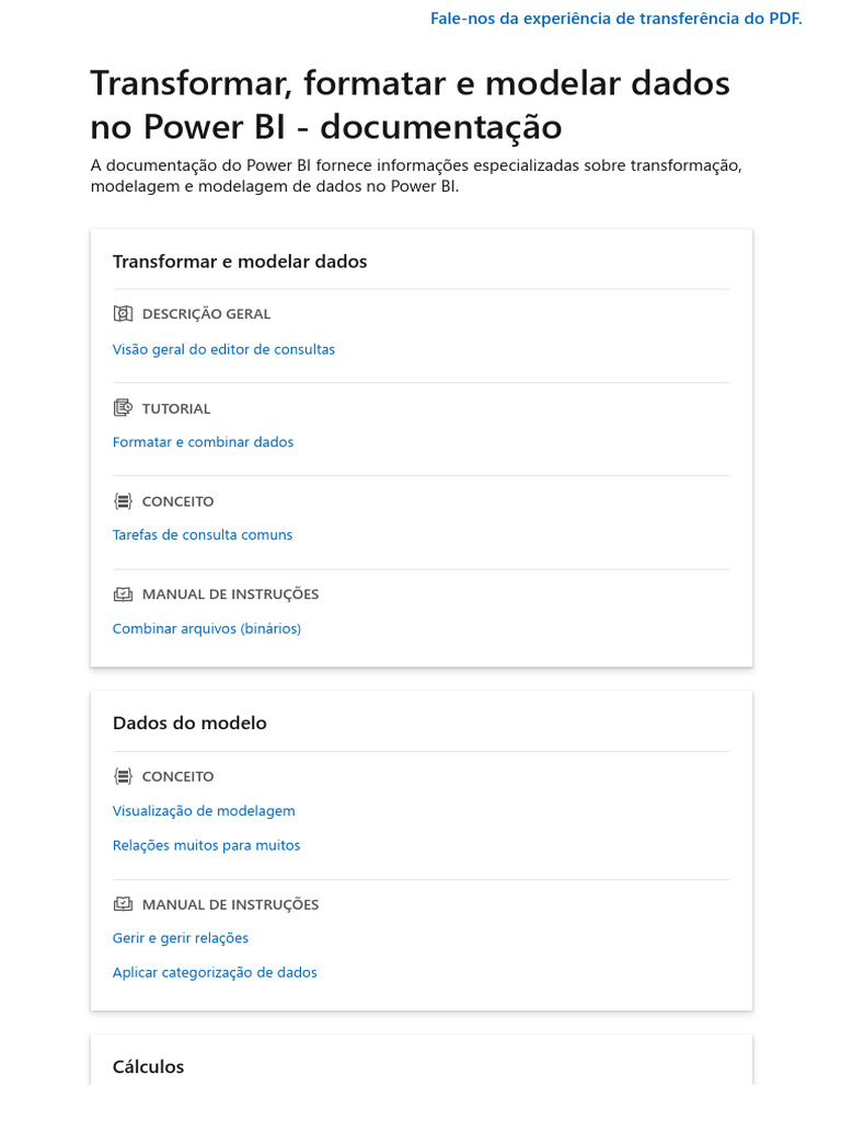 power-bi-transform-model | PDF | Janela (informática) | Cálculo