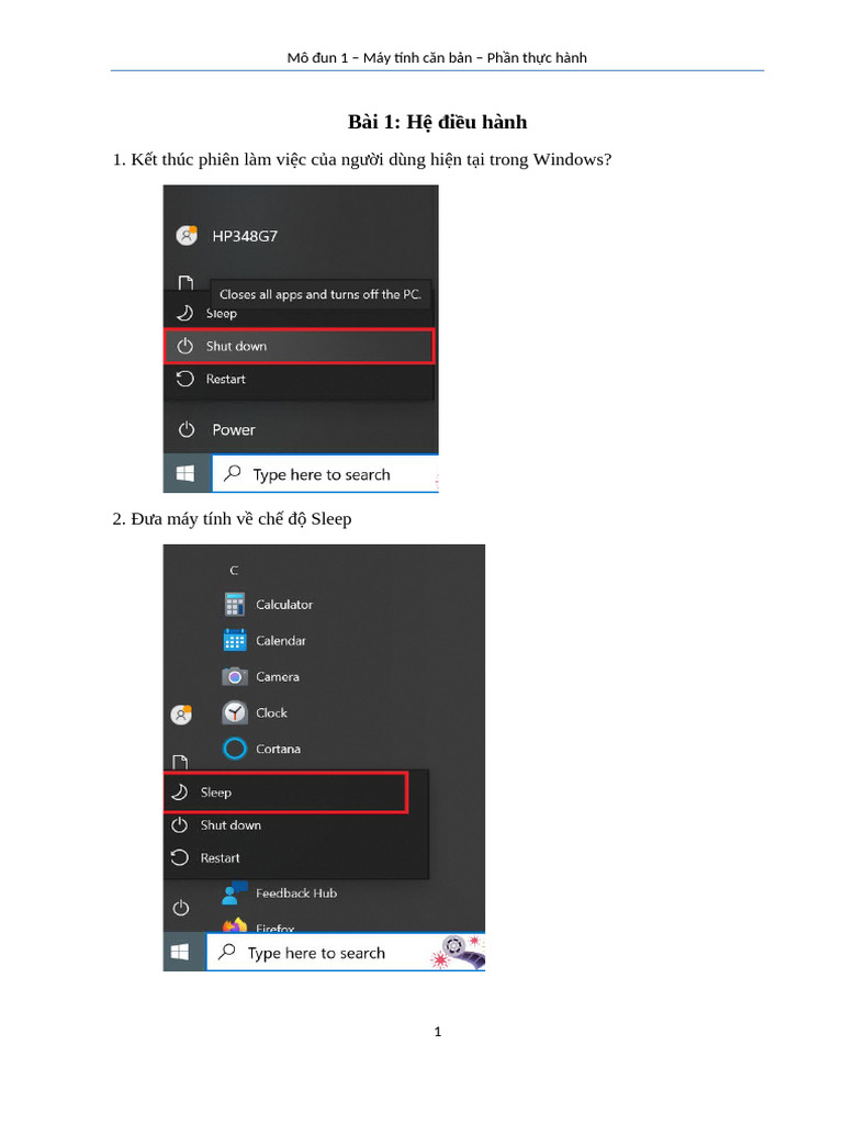 Bài TH C Hành - HĐH | PDF